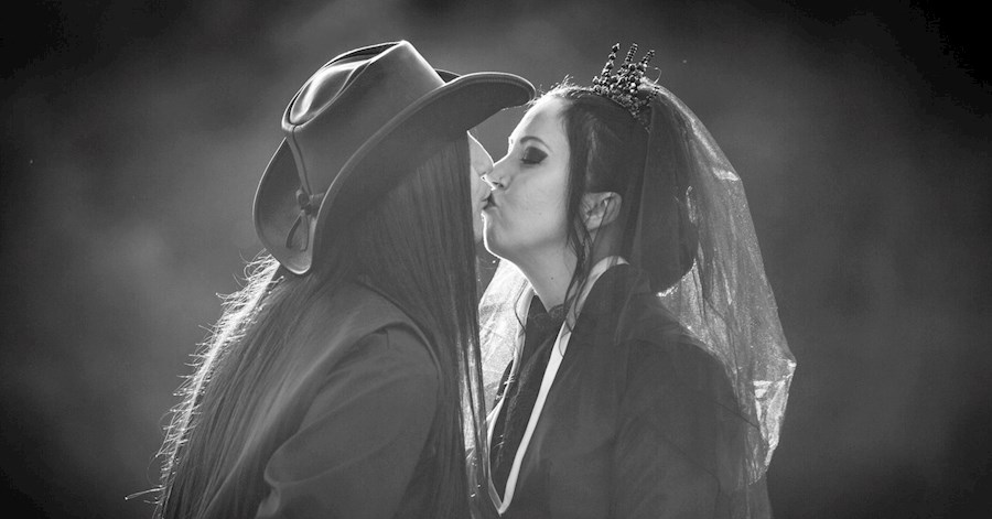 Emelie and Drew's ‘Devil's Night’ Wedding | Misfit Wedding